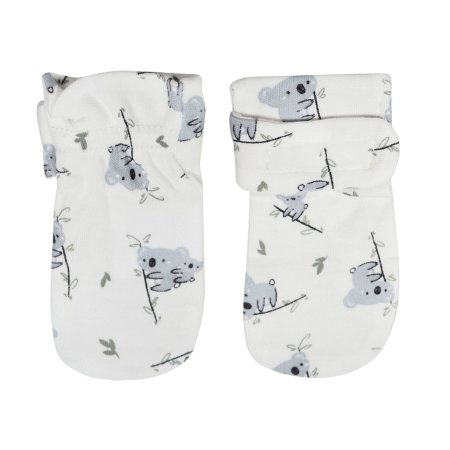 Perlimpinpin Bamboo Scratch Mittens - Koalas | TjsKids.com